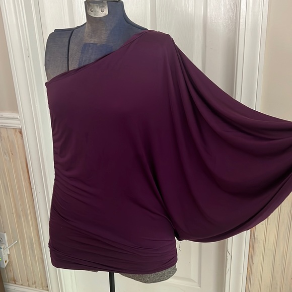 Elan | Tops | Pretty Plum Colored Lined One Shoulder Top | Poshmark